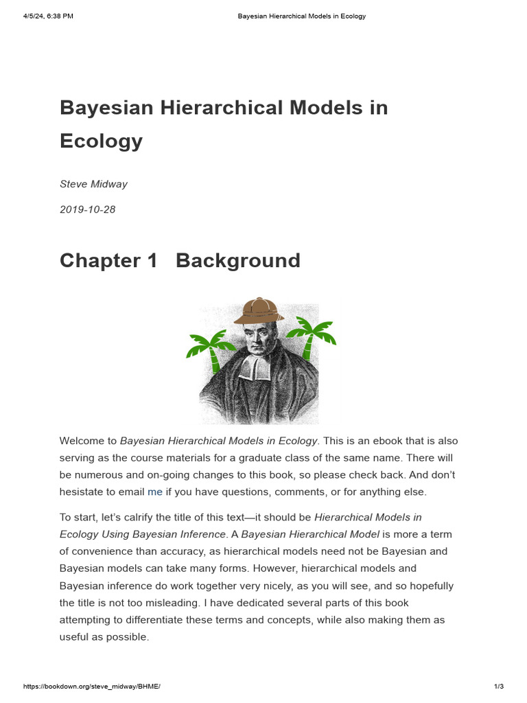 Bayesian Hierarchical Models in Ecology | PDF | Data Analysis | Computing Bayesian Hierarchical Models in Ecology | PDF | Data Analysis | Computing