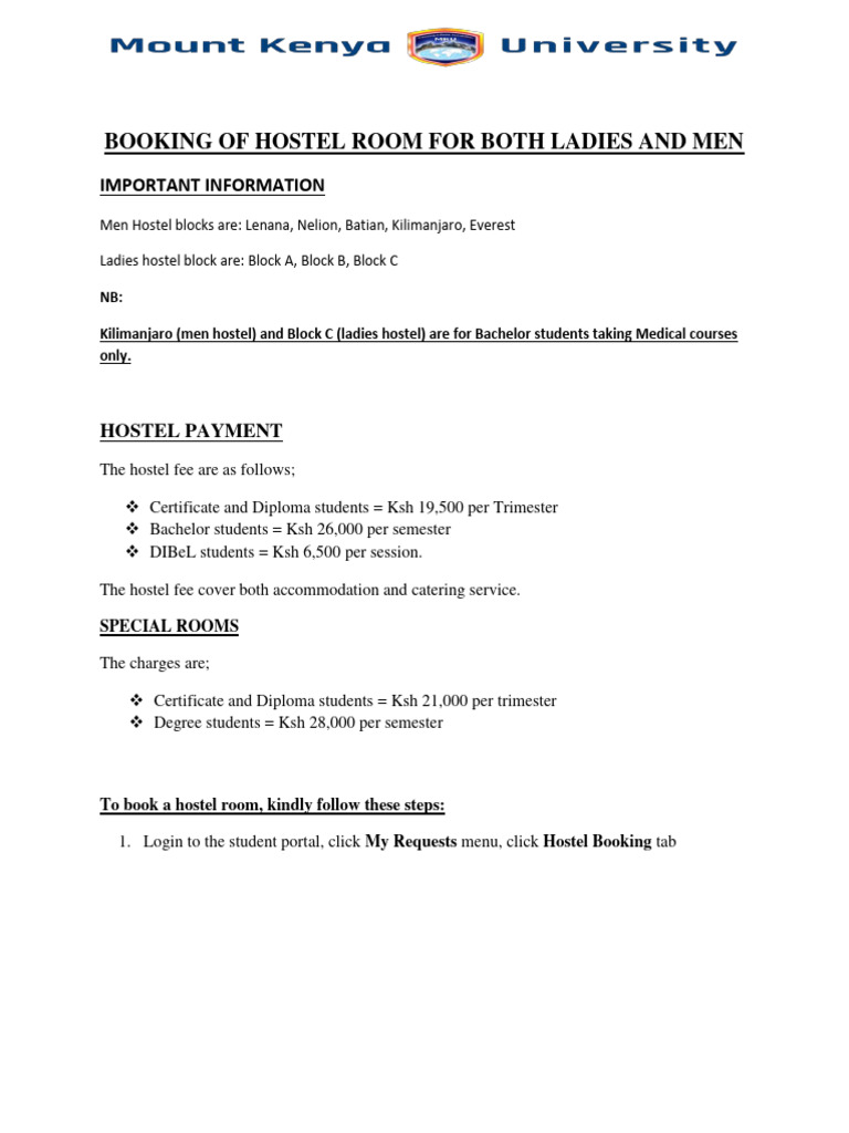 Hostel booking tutorial-Revised | PDF