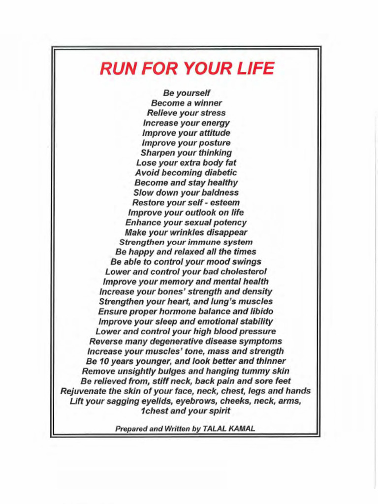 Run For Your Life (Running Book) (PDFDrive) | PDF