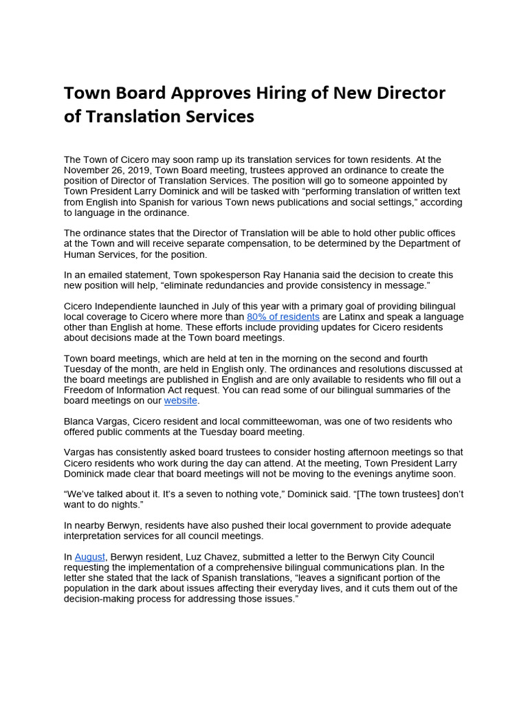Town Board | PDF | Politics | Social Science