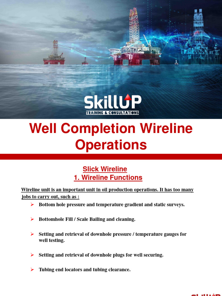 Well Completion Wireline Guide | PDF | Mechanical Engineering ...
