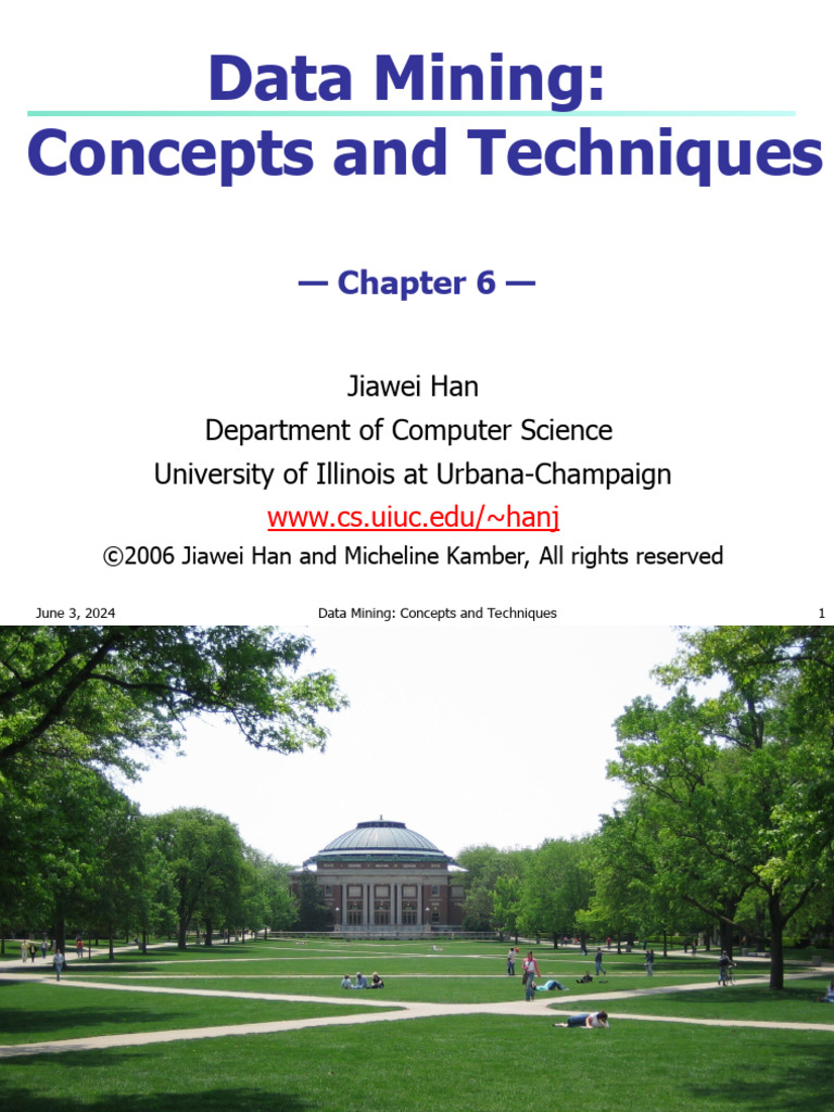 Data Mining: Concepts and Techniques: - Chapter 6 | Download Free PDF | Statistical ...