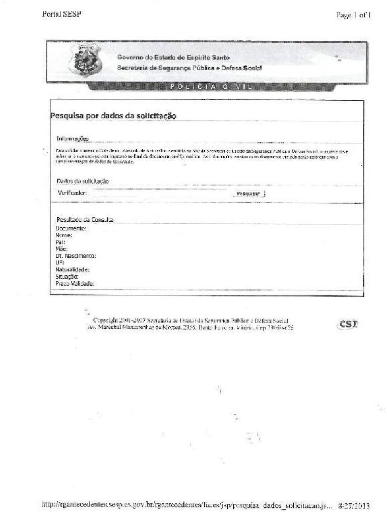 Samples State Police Certificates July 2019 | PDF