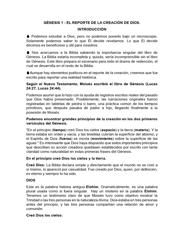 Estudio Bíblico Génesis 1 | PDF | Galaxia | Universo
