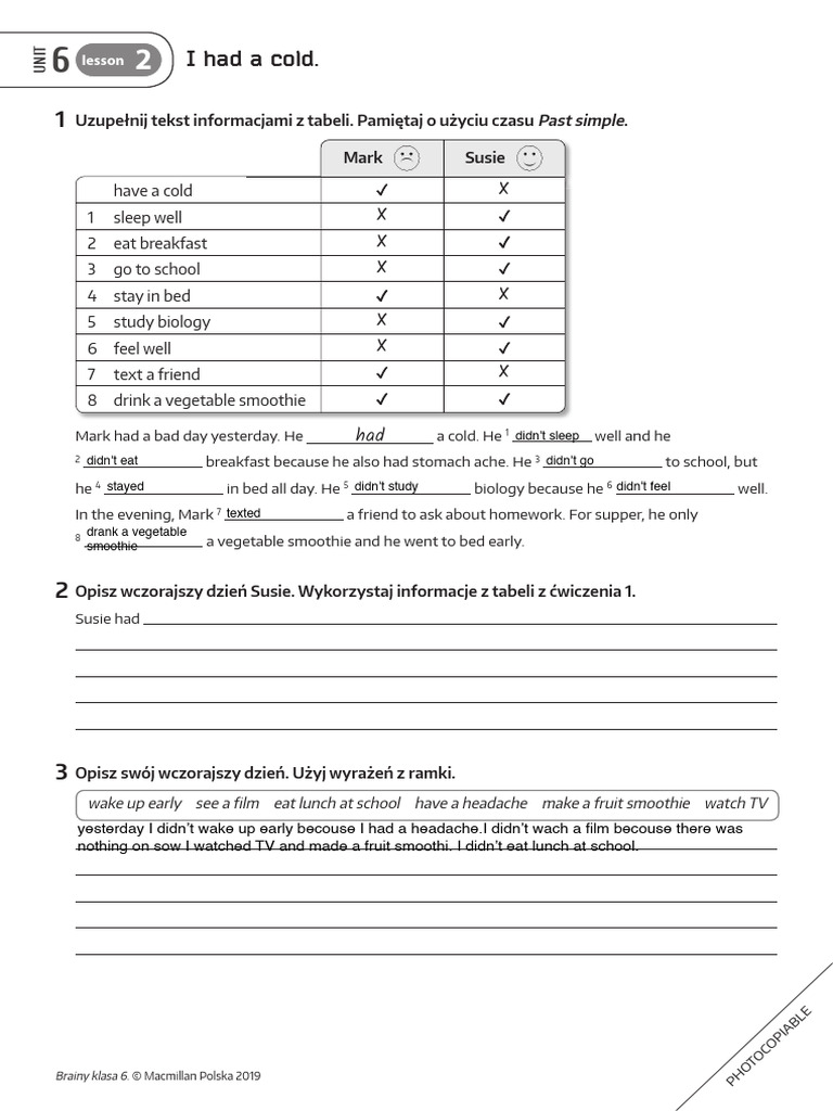 Brainy kl6 TRF Unit 6 Lesson 2 | PDF