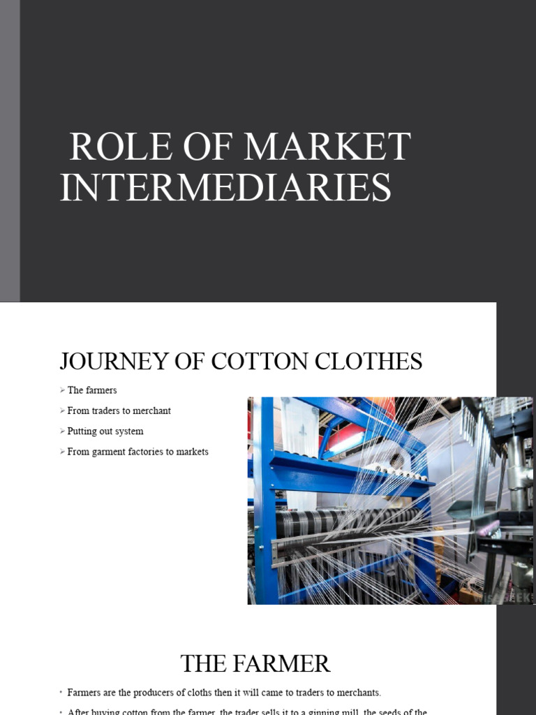 Role of Market Intermediaries | PDF