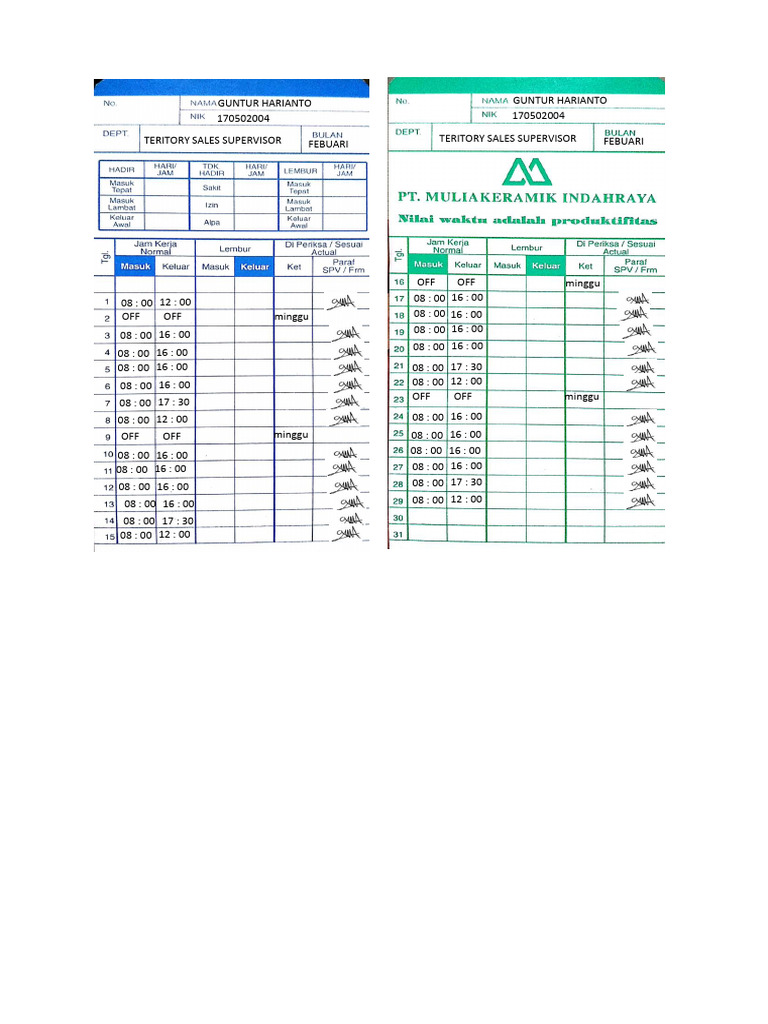 February Schedule for Sales Supervisor | PDF
