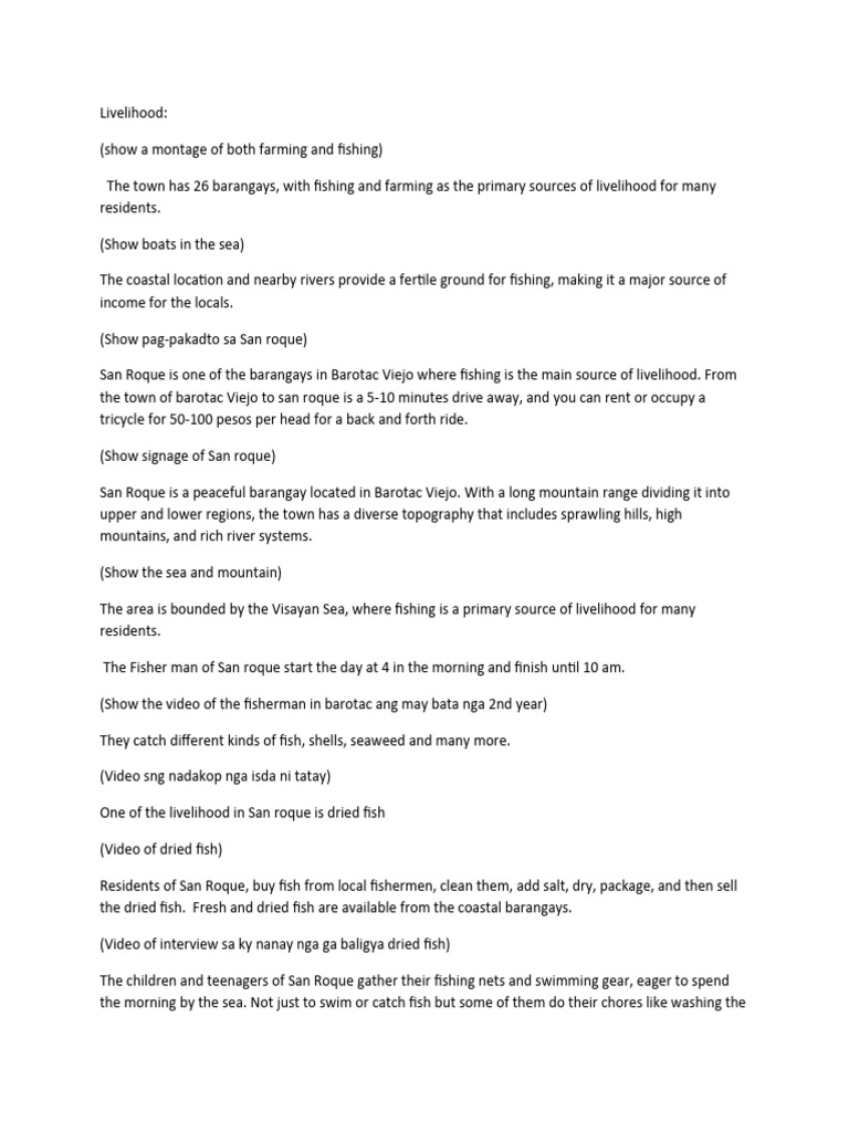 Vlog Script Part 2 | PDF | Agriculture | Beach