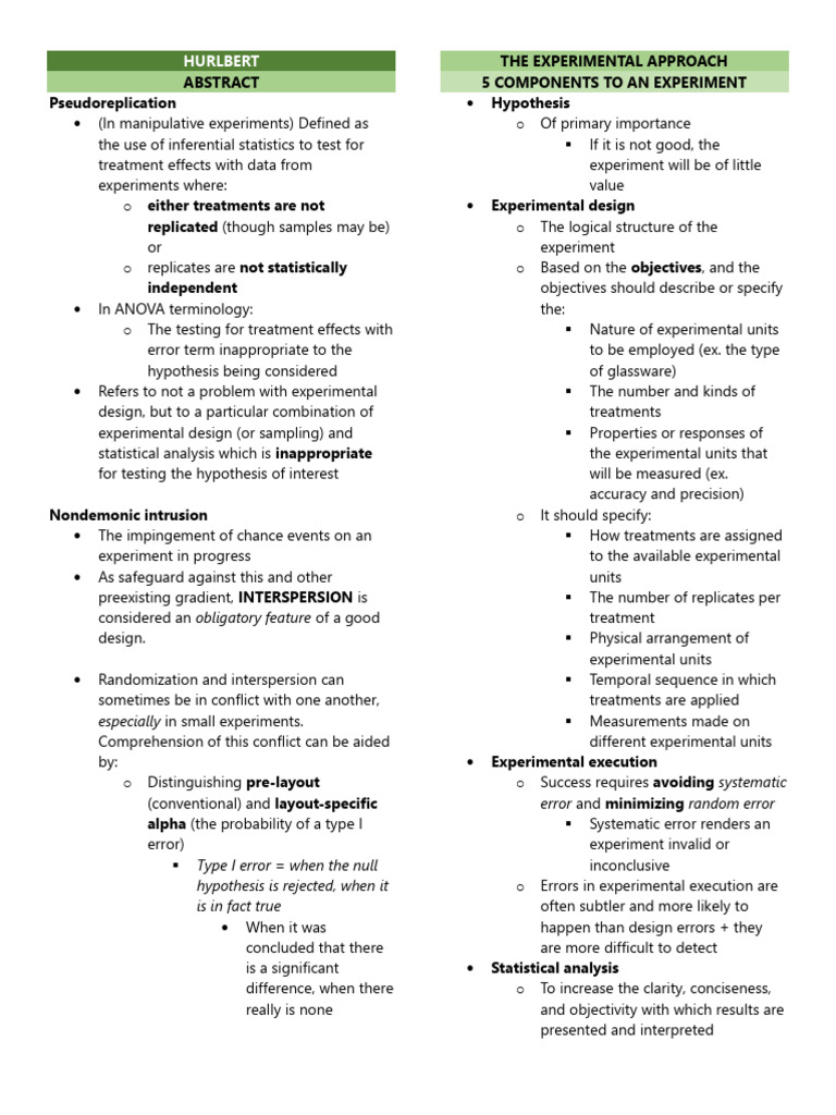 Understanding Pseudoreplication in Experiments | PDF | Experiment ...