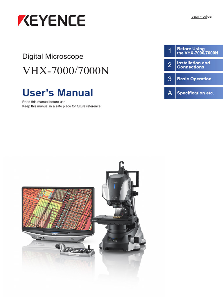 VHX-7000/7000N User Manual | PDF | Electromagnetic Compatibility | Camera