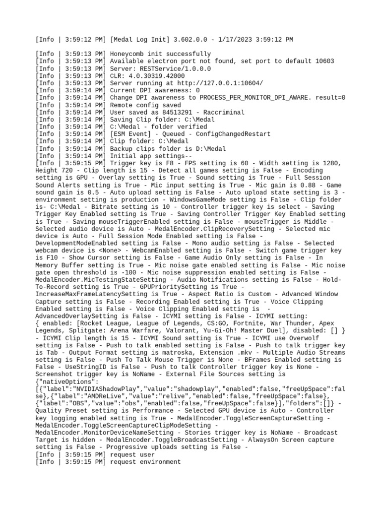 Medal Log 20230117 | PDF | Computing | Software