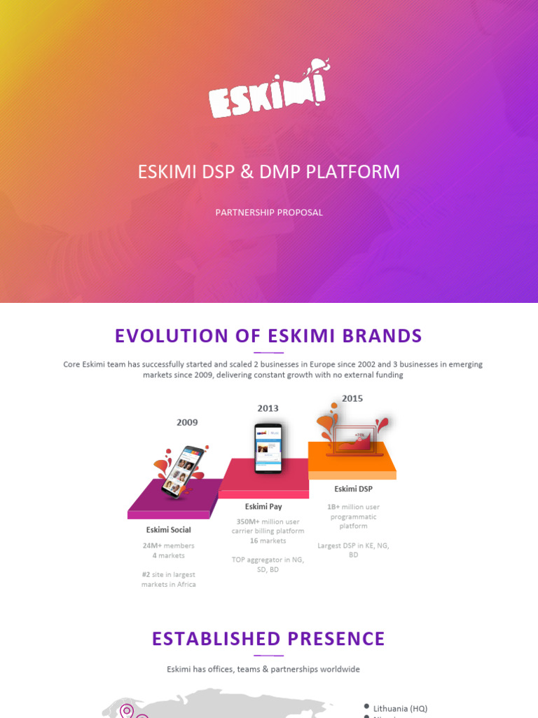 Eskimi DSP & DMP Growth Overview | PDF | Interactive Media | Smartphone