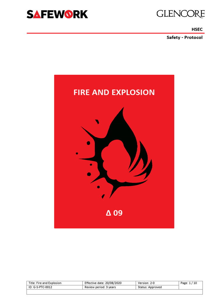 Fire and Explosion Safety Protocol | PDF | Firefighting | Fires