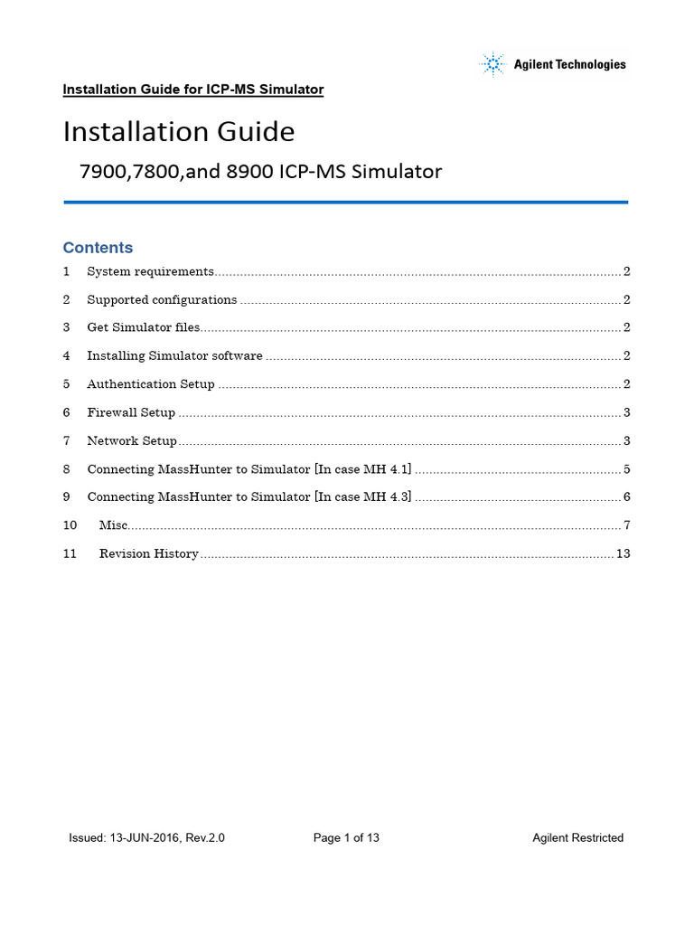 ICP-MS Simulator Installation Guide Rev.2.0 | PDF | Computer Network ...