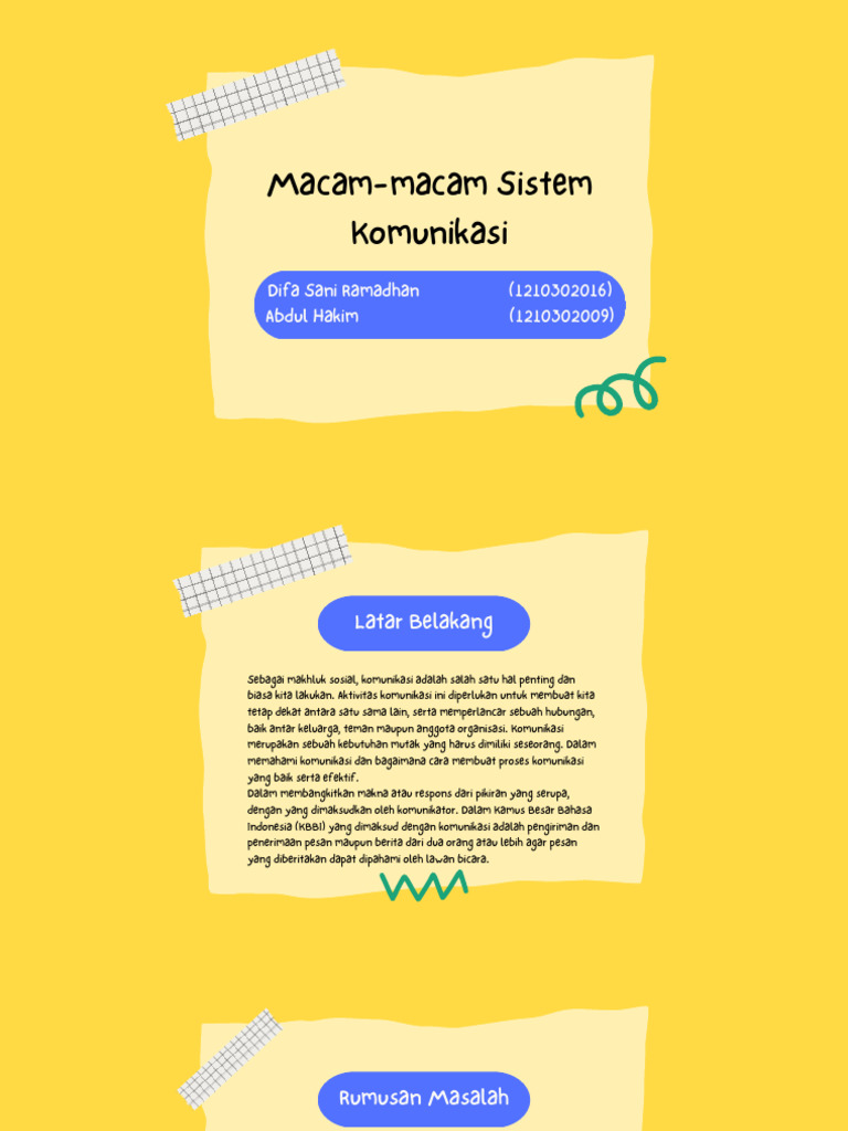 Macam-Macam Sistem Komunikasi | PDF