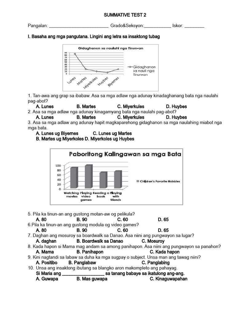 Summative Test 2 | PDF