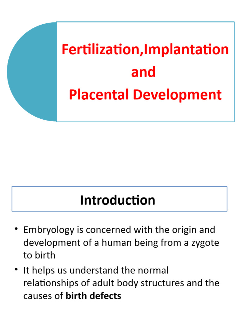 Embryology | PDF | Placenta | Fertilisation
