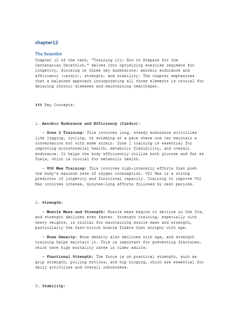 Chapter 12 Summary of Outlive by Attia | PDF | Strength Training ...