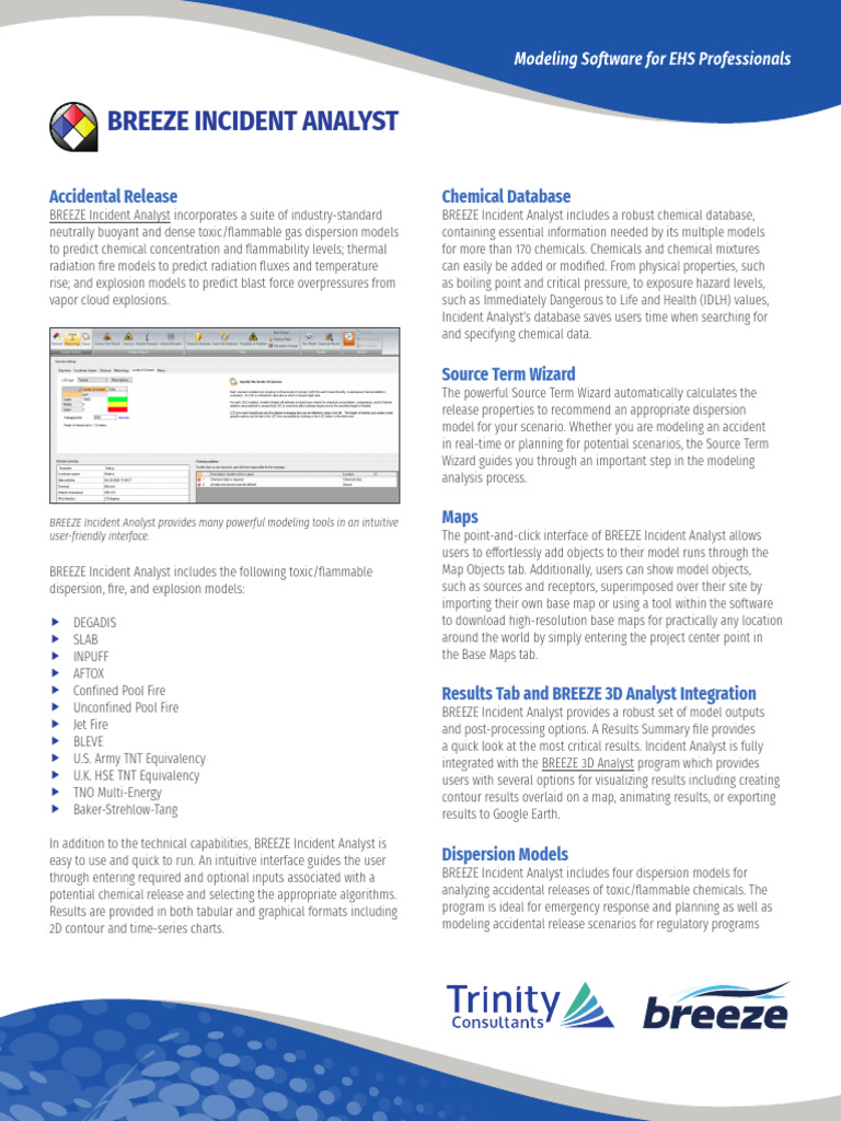 Breeze Incident Analyst Technical Sheet | PDF | Fires | Explosion
