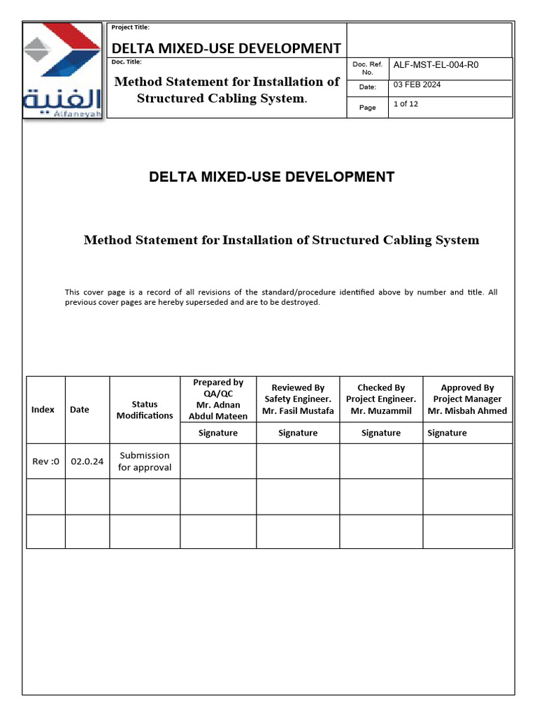 Structured Cabling Installation Guide | PDF | Equipment