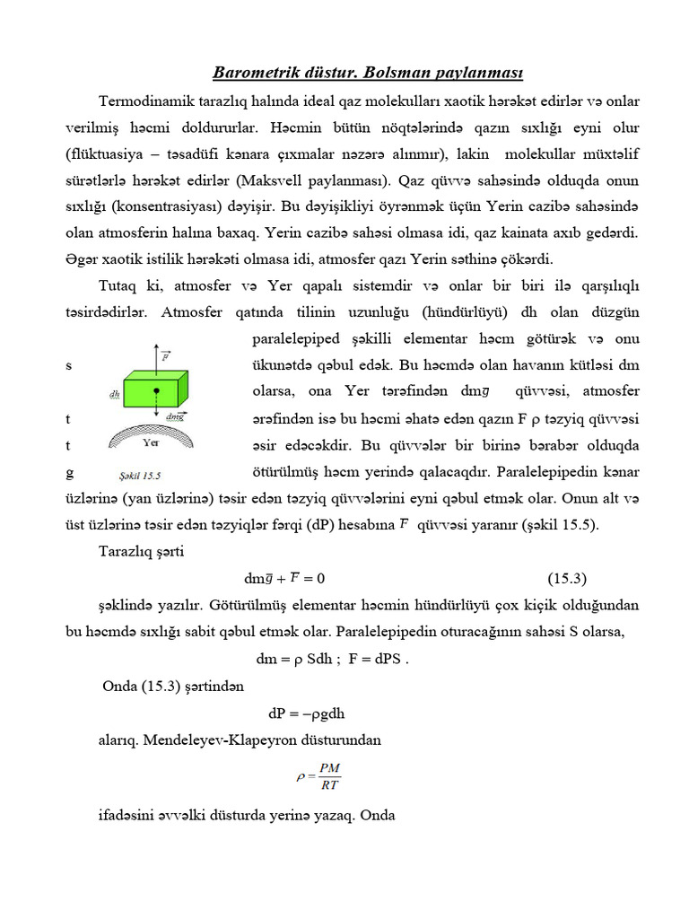 Barometrik D?stur. Bolsman Paylanmas | PDF