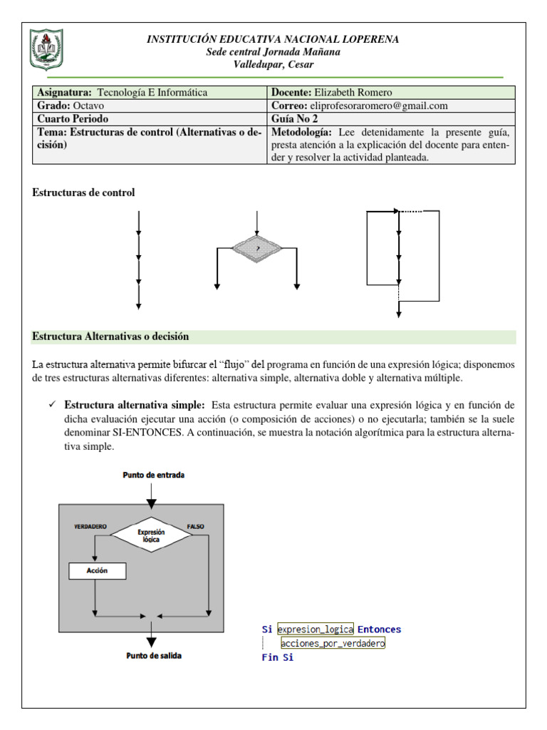 Estructuras de Control Alternativas | PDF | Informática