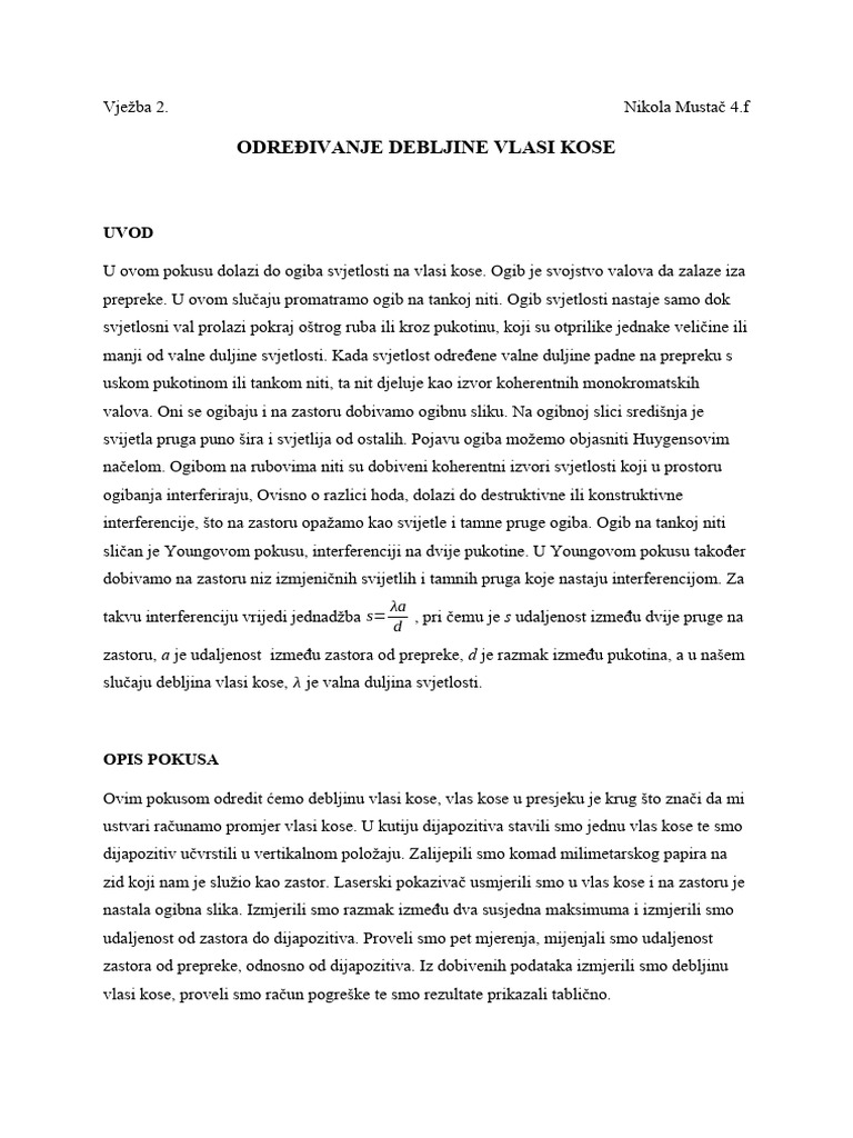 Fizika vjezba 4f | PDF