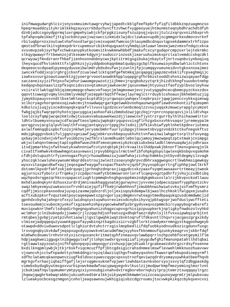 Random Character String Document | PDF