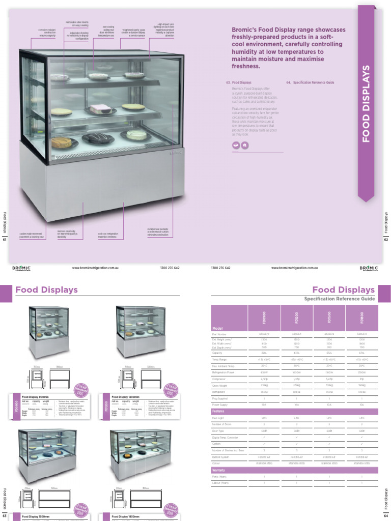 Product Brochure Refrig Catalogue 2016 Sections 9 Food Displays Product Range | PDF | Stainless ...