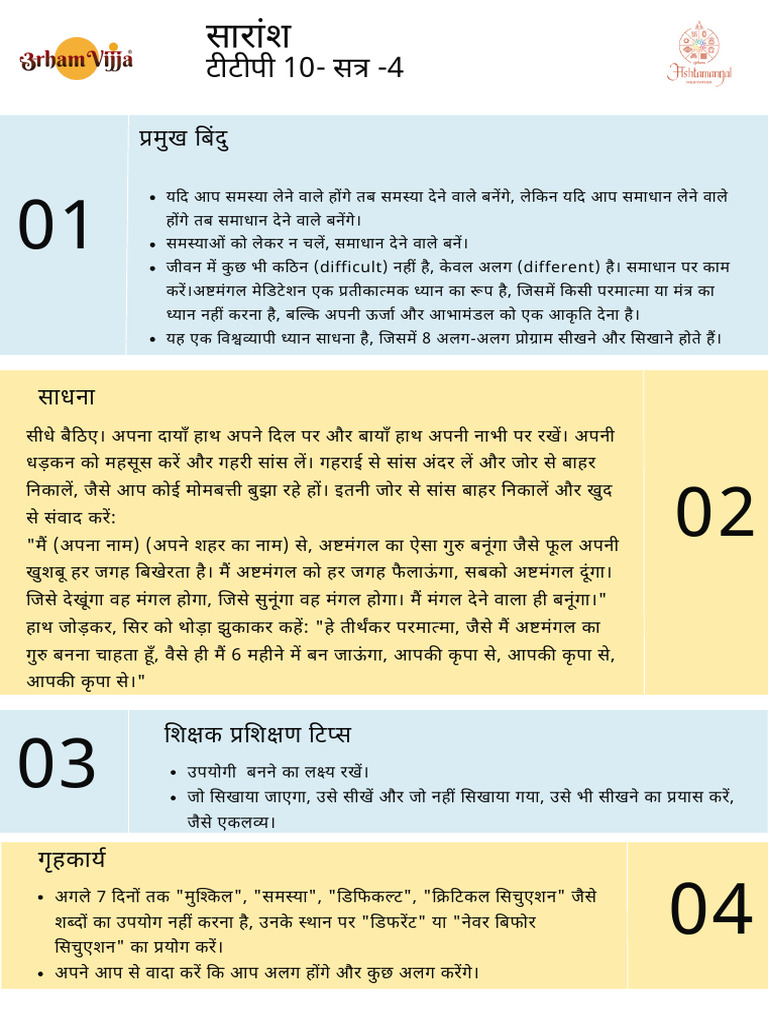 Summary TTP 10 Session 4 | PDF