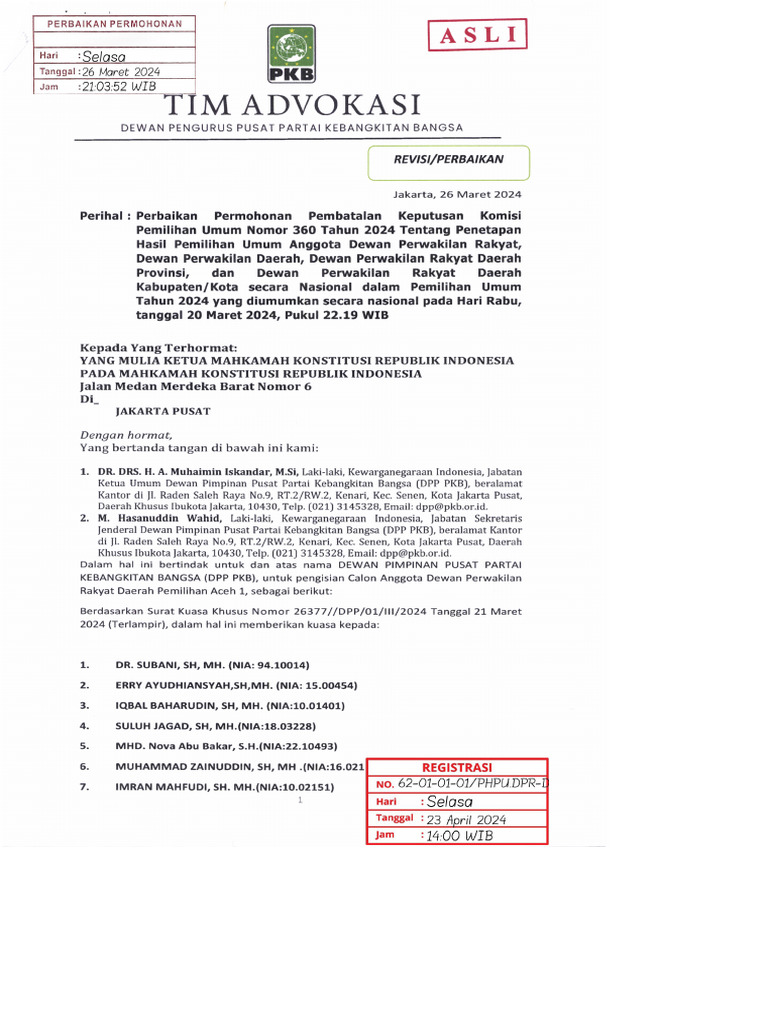 Permohonan Diregistrasi - 3651 - 4181 - Perbaikan Permohonan - 3651 - 3928 - PERBAIKAN ...