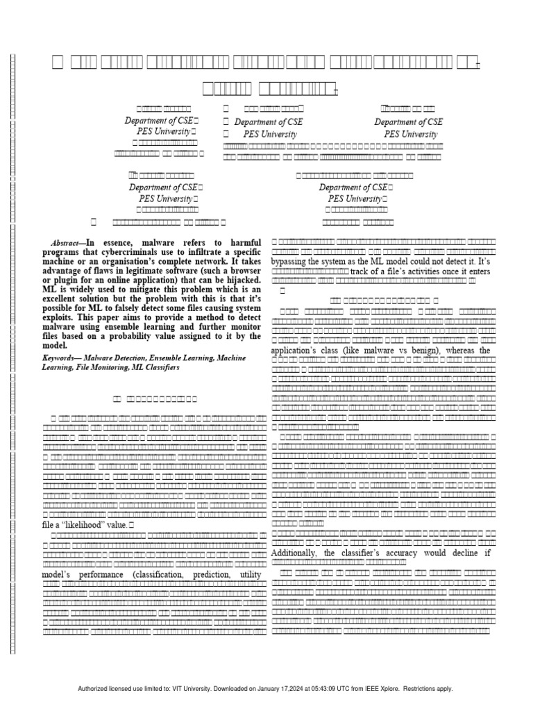Malware Detection Using Ensemble Learning And File Monitoring Pdf Malware Machine Learning