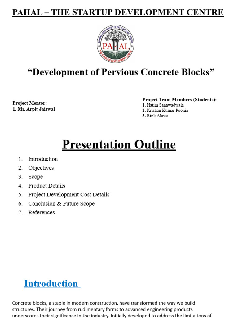 4 - PAHAL Presentation - Krishan | PDF | Concrete | Building Materials