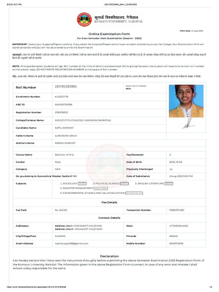 Kapil Ba 2nd Sem | PDF