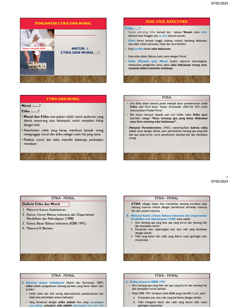 Etika dan Moral: Definisi dan Perbedaan | PDF | Filsafat | Sains ...