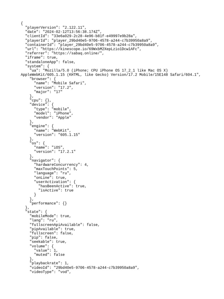 Kinescope Player Log 1707746198174.json | PDF | Safari (Web Browser) | Apple Inc.