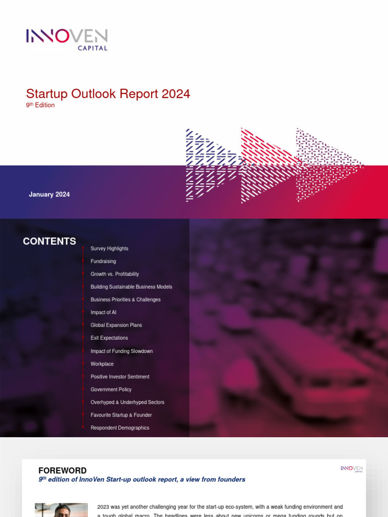 Startup Outlook Report 2024 Innoven Capital | PDF | Venture Capital ...
