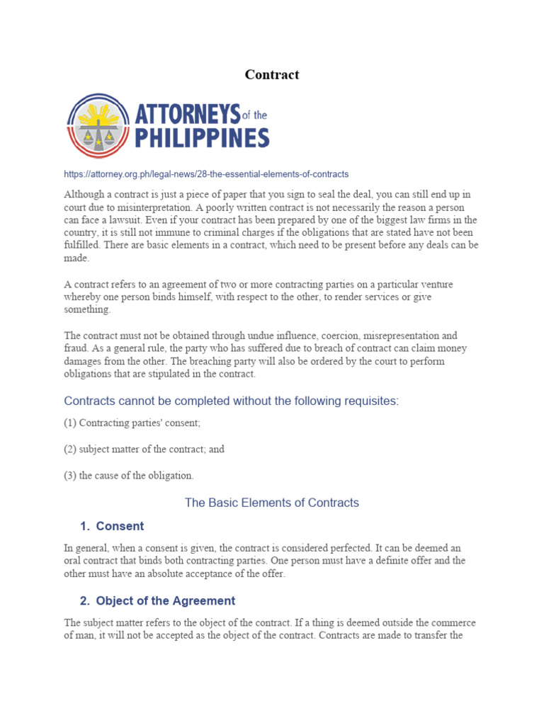 Contract | PDF | Business Law | Contract Law