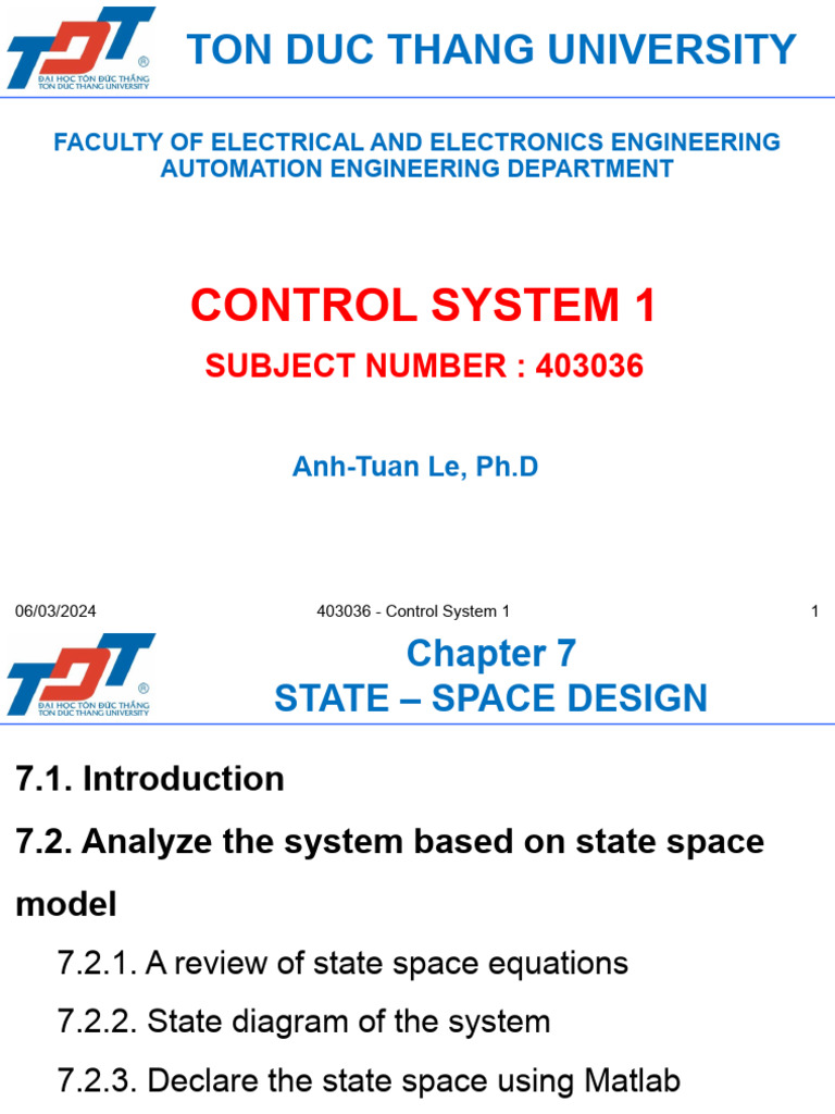 Cs1 - Chapter 7 | PDF | Control Theory | Eigenvalues And Eigenvectors