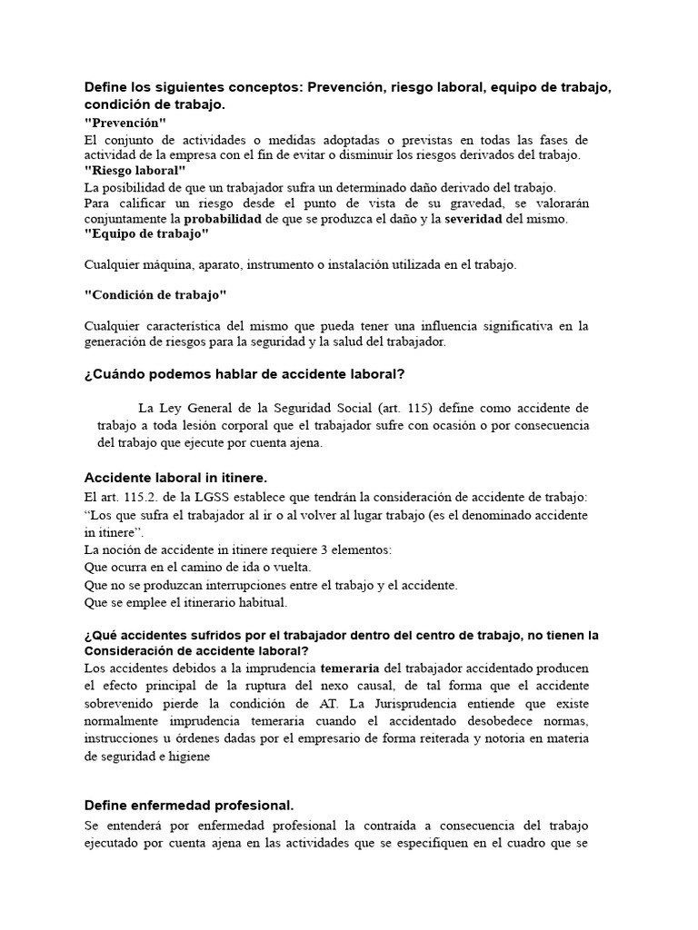 Act Fol | PDF | La seguridad | Las condiciones de trabajo