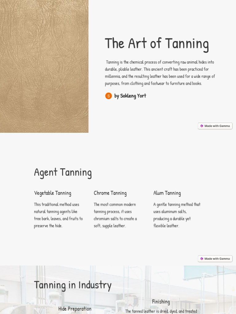 Tanning | PDF | Science & Mathematics | Technology & Engineering