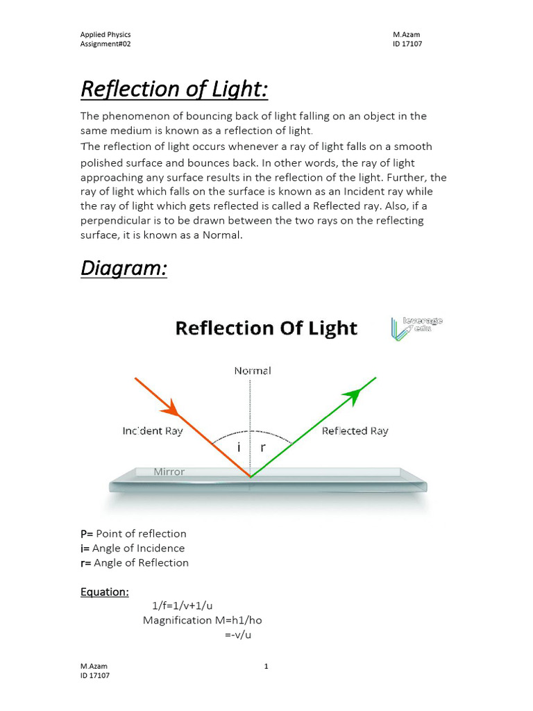 Applied Physics Assignment 02 | PDF | Electromagnetic Radiation | Diffraction