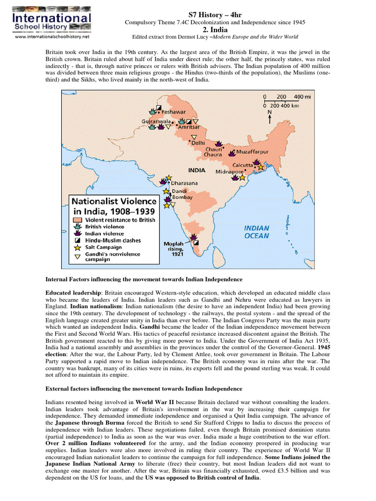 India Decolonisation | PDF | British Raj | Partition Of India