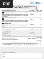 Exemple Examen A1 Adulte Delf | PDF