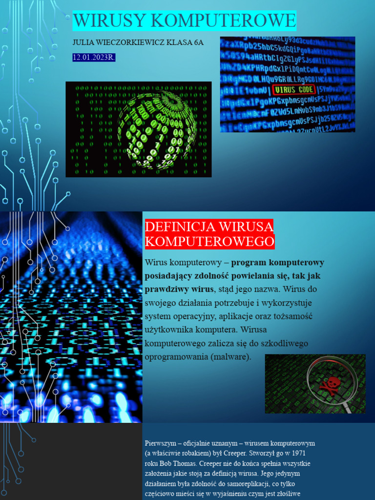 Wirusy Komputerowe Wieczorkiewicz | PDF