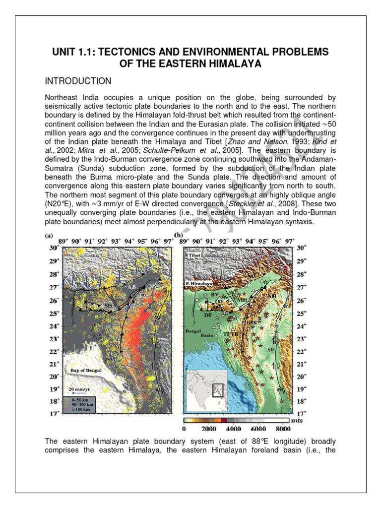 1.1 Regional Souvik Roy | PDF | Himalayas | Geology