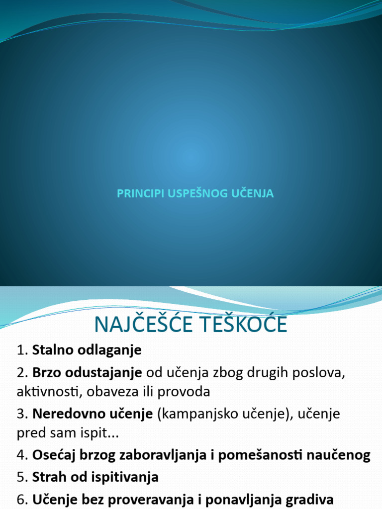 PrnicipiUspesnog Ucenja | PDF