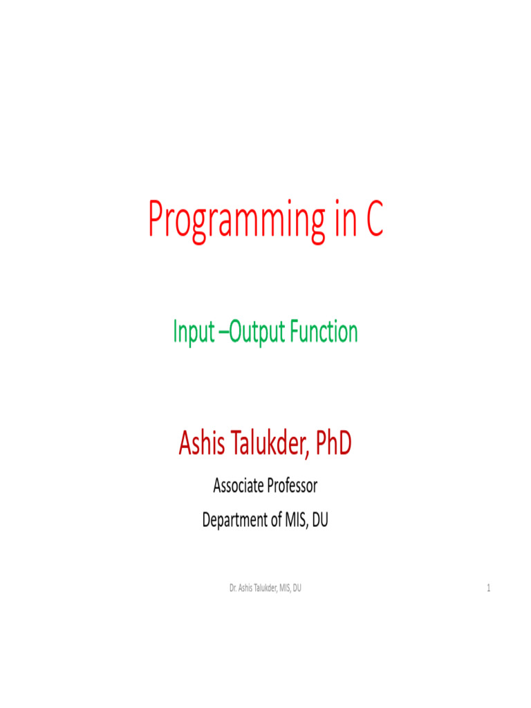 3 Input Output | PDF | Computer Programming | Software Engineering 3 Input Output | PDF | Computer Programming | Software Engineering