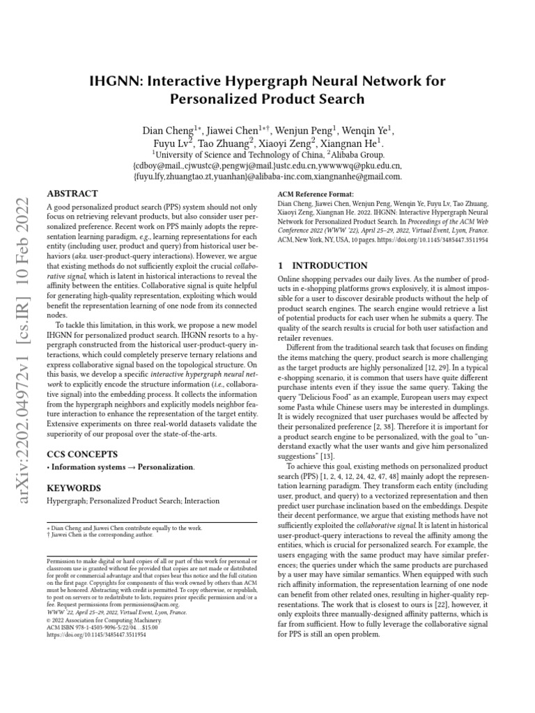IHGNN - Interactive Hypergraph Neural Network For Personalized Product ... IHGNN - Interactive Hypergraph Neural Network For Personalized Product ...
