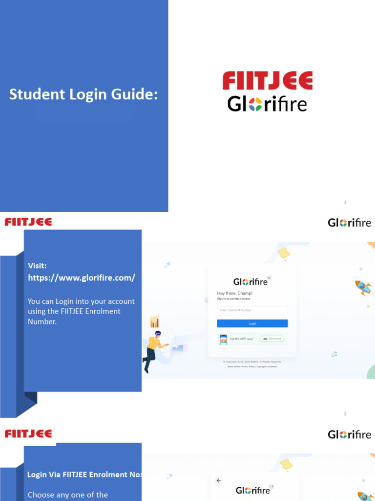 Student Login Guide - Glorifire (9to 12th) | PDF | Career & Growth ...
